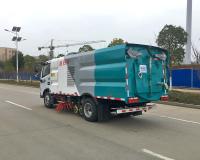 China Dongfeng 120hp Single Cabin Road Sweeper Truck 2.5m3 Water Tank High Pressure Washing for sale