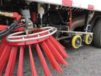 China Dongfeng 120hp Single Cabin Road Sweeper Truck 2.5m3 Water Tank High Pressure Washing for sale