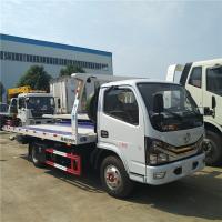 China 4 Ton Euro 6 LHD Dongfeng Flatbed Tow Truck 5.6m Bed Tilt Tray for sale