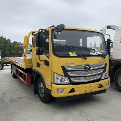 China Foton 4 Ton Flat Bed Wrecker Tow Truck 5600mm Bed Euro 3 Diesel Cummins for sale