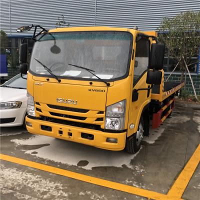 China 5 Ton Isuzu KV600 Flatbed Tow Truck Euro 5 4x2 LHD 5.6m Bed for sale