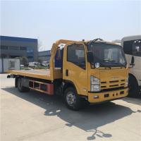 China 6 Ton Isuzu 4x2 Flatbed Tow Truck 7m Platform 190hp Euro 5 Wrecker for sale