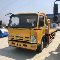 China 6 Ton Isuzu 4x2 Flatbed Tow Truck 7m Platform 190hp Euro 5 Wrecker for sale