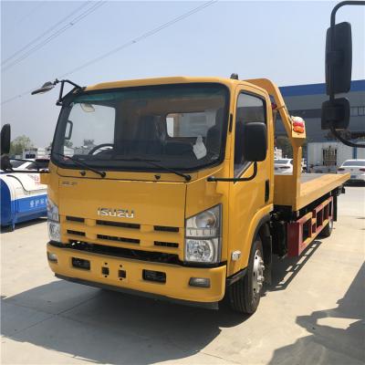 China 6 Ton Isuzu 4x2 Flatbed Tow Truck 7m Platform 190hp Euro 5 Wrecker for sale