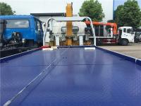 China Dongfeng 4 Ton Euro 3 Slide Bed Recovery Truck with 3.2 Ton Telescopic Crane for sale