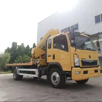 China 5 Tons HOWO Euro 3 Euro 5 Flatbed Wrecker Truck with 4 Tons Knuckle Crane for sale
