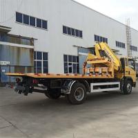 China 5 Tons HOWO Euro 3 Euro 5 Flatbed Wrecker Truck with 4 Tons Knuckle Crane for sale