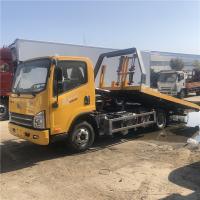 China Euro 6 LHD FAW Flatbed Recovery Truck 4 Tonne 5600mm Bed 2 Section Underlift for sale