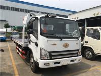 China Euro 6 LHD FAW Flatbed Recovery Truck 4 Tonne 5600mm Bed 2 Section Underlift for sale
