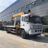 China Dongfeng 4x2 Euro 3 8000kg Self Loader Tow Truck with 5 Ton Telescopic Crane for sale