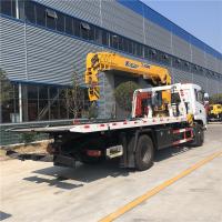 China Dongfeng 4x2 Euro 3 8000kg Self Loader Tow Truck with 5 Ton Telescopic Crane for sale