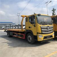 China Foton 8 Ton 4x2 Euro 3 Flatbed Tow Truck Tilt Bed Wrecker 8m Platform for sale