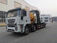 China 8x4 Euro 6 IVECO 10 Ton Flatbed Wrecker Truck with Knuckle Crane 7-9m Bed for sale