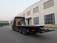 China 8x4 Euro 6 IVECO 10 Ton Flatbed Wrecker Truck with Knuckle Crane 7-9m Bed for sale