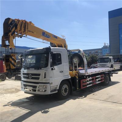 China Shacman 4x2 Euro 3 Flatbed Tow Truck Wrecker 8-10 Tons with Crane for sale