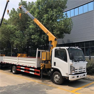 China Isuzu ELF 5 Ton Truck Mounted Crane XCMG Straight Arm 190hp for Municipal Construction for sale