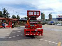 China JMC 28m High Building Moving Ladder Bucket Truck Aerial Ladder Truck 4080kg for sale