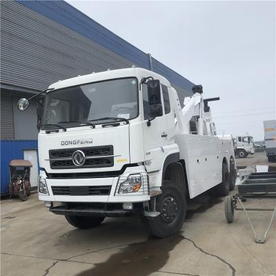 China Dongfeng 6x6 45000 Lbs Integrated Heavy Duty Wrecker Tow Truck 25 Ton for sale