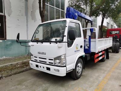China ISUZU NPR 100P 2 Ton Truck Mounted Crane 98hp Diesel Hydraulic Boom for sale