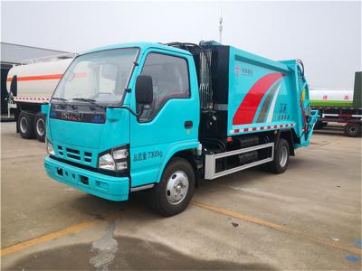 China ISUZU 600P 4x2 Garbage Compactor Truck 5 Cbm Volume 130hp Euro 5 for sale