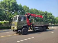 China Dongfeng 6x6 260hp Truck Mounted Crane with XCMG 8 Ton Straight Arm for Military Use for sale