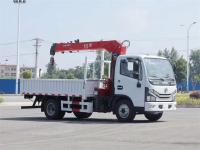 China 3.2 Ton Dongfeng 4x2 Right Hand Drive Mounted Crane Truck 3308mm Wheelbase for Municipal Construction for sale