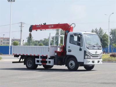China 3.2 Ton Dongfeng 4x2 Right Hand Drive Mounted Crane Truck 3308mm Wheelbase for Municipal Construction for sale