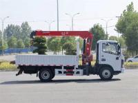 China 3.2 Ton Dongfeng 4x2 Right Hand Drive Mounted Crane Truck 3308mm Wheelbase for Municipal Construction for sale