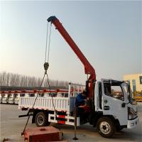 China 3.2 Ton Dongfeng 4x2 Right Hand Drive Mounted Crane Truck 3308mm Wheelbase for Municipal Construction for sale