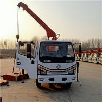 China 3.2 Ton Dongfeng 4x2 Right Hand Drive Mounted Crane Truck 3308mm Wheelbase for Municipal Construction for sale