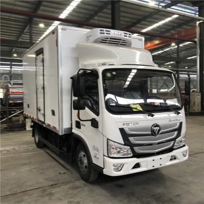 China Foton 5 Ton Refrigerated Truck with Cummins Engine 141HP 4080mm Box Thermo King Unit for sale