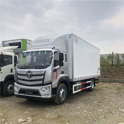 China Foton 10 Ton Refrigerated Truck Cummins 210HP Euro 3 Insulated Box 6600x2450x2500mm for sale