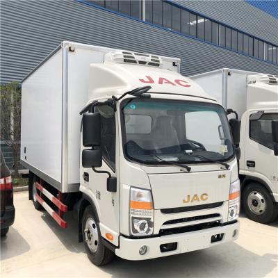 China JAC 5 Ton Euro 5 Refrigerated Truck 4080mm Box LHD RHD Freezer Vehicle for sale