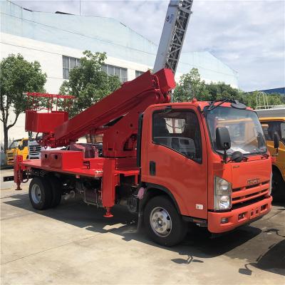 China ISUZU 4x2 36m Telescopic Boom Manlift Truck Diesel Engine Cherry Picker for sale