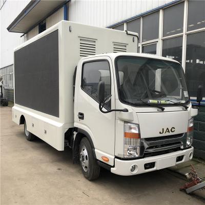 China JAC 4x2 P5 LED Advertising Truck with Screen Lift Hydraulic Stage 6.6sqm Outdoor Display for sale