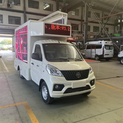 China Foton 4x2 116HP Gasoline Mobile LED Advertising Truck with P5 Screen for sale