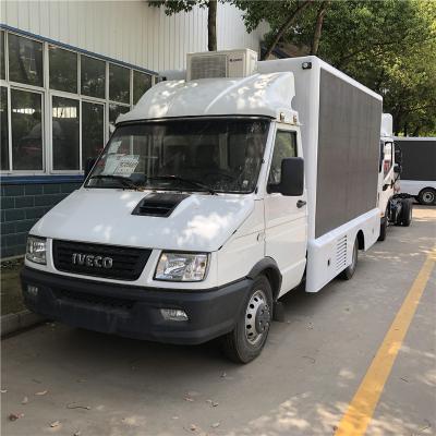 China 4x2 Iveco 3 Sides P5 Mobile LED Advertising Truck 6.62 sqm Screen 15kw Generator for sale