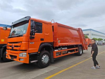 China Sinotruck Howo 4x2 Garbage Compressor Truck 12 cbm Volume 18000kg GVW for sale