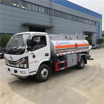 China Dongfeng 4x2 Euro 6 Diesel 126HP 6000L Fuel Tanker Truck with Dispenser for sale