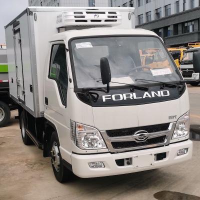 China Foton Forland 2 Ton Diesel Refrigerated Truck 3120mm Box Cold Room Van for sale