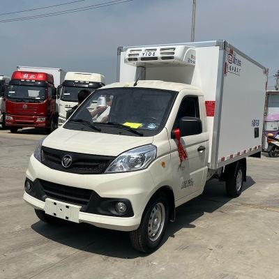 China FOTON Mini Refrigerated Truck 1 Ton Gasoline 122hp Euro 6 for Food Transport for sale