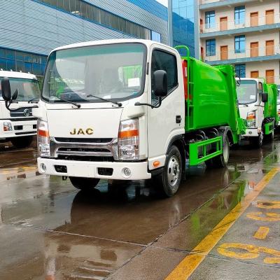 China JAC 5cbm Garbage Compactor Truck Euro 2 Diesel 92hp 4x2 Left Hand Drive for sale
