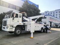 China 20 Ton 360 Degree Continuous Rotation Rotator Wrecker Tow Truck with Dual 10 Ton Winches for sale