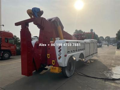 China 40 Tons Heavy Duty 3 Stage Boom Integrated Wrecker Tow Truck Body 111000 lbs for sale