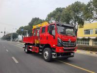 China Dongfeng 4x4 Double Cabin Truck Mounted Crane with XCMG 5 Ton Straight Arm for Military Use for sale