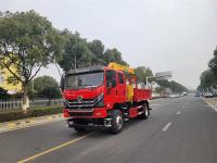 China Dongfeng 4x4 Double Cabin Truck Mounted Crane with XCMG 5 Ton Straight Arm for Military Use for sale