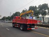 China Dongfeng 4x4 Double Cabin Truck Mounted Crane with XCMG 5 Ton Straight Arm for Military Use for sale