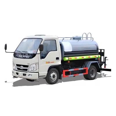 China 2000L FOTON FORLAND Water Tank Truck 47hp Diesel Engine 4x2 Water Bowser for sale