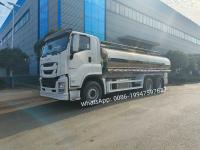 China ISUZU 6x4 20000L Stainless Steel Milk Tanker Truck 10 Wheels Euro 6 for sale