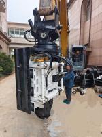 China Side Grip Pile Driver – Low Headroom Operation Capability & Compact Structure Confined Spaces for 25‑32T Excavators for sale